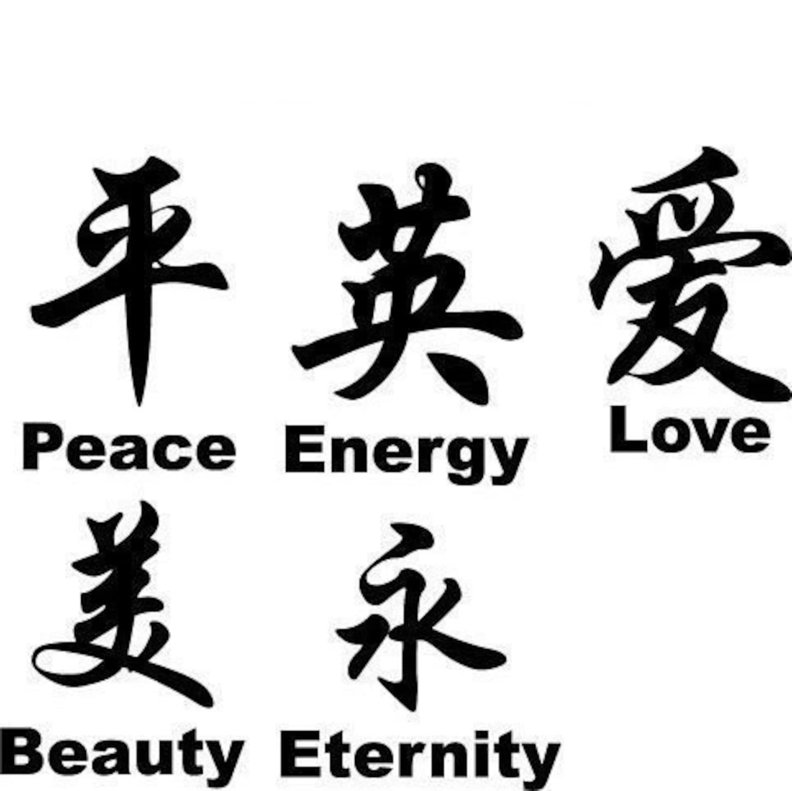 Decalgeek Vinyl Wall Art Decal Wall Art Chinese Symbol - Etsy