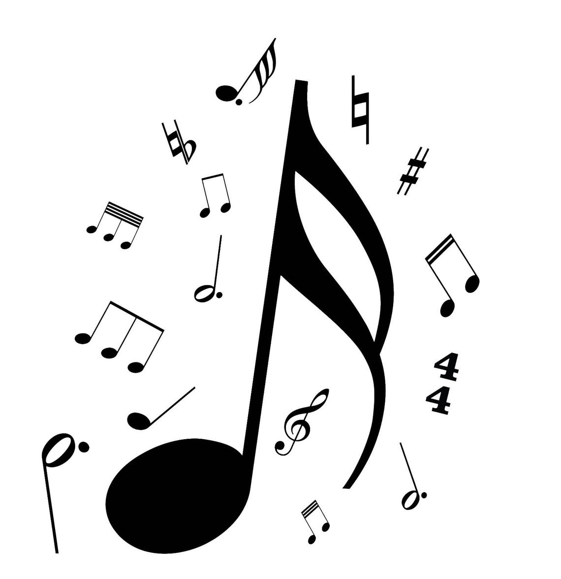 MN06 Croche musique Note DIY autocollant maison décoration murale Art ...