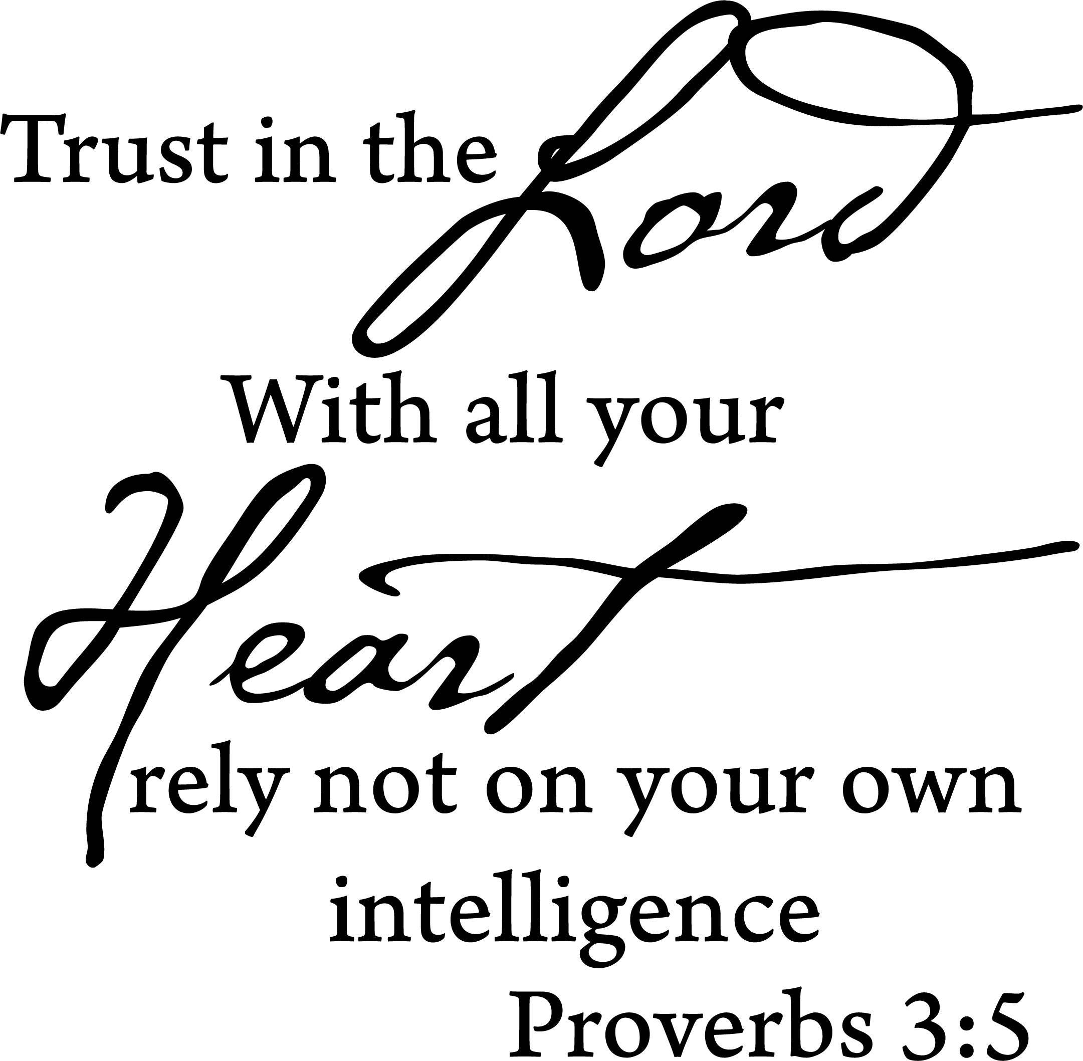 Bible Quote Proverbs 3 5 Printable Wall Art - Etsy