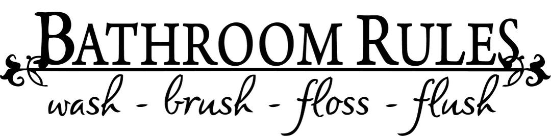 Bathroom Rules Printable Wall Art - Etsy