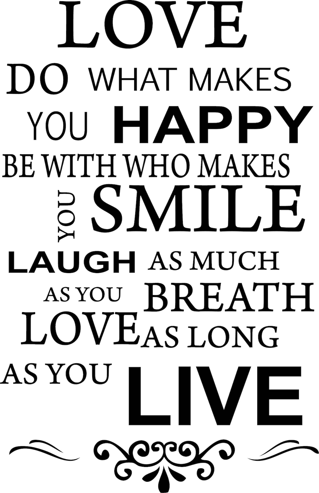 DIY Happy Live Laugh Love Smile Printable Wall Art - Etsy
