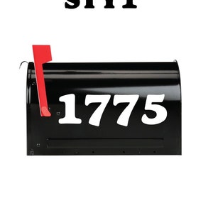 SET OF 2 Custom Mailbox Numbers Vinyl Decals Stickers Choose Size Color ...