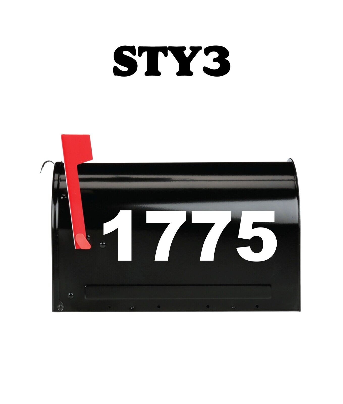 SET OF 2 Custom Mailbox Numbers Vinyl Decals Stickers Choose Size Color ...