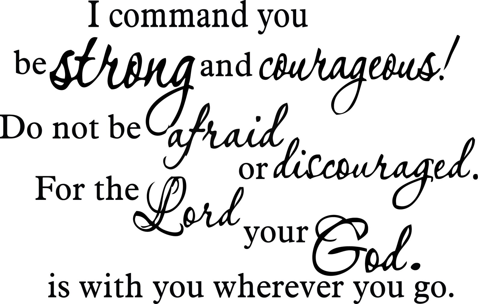 I Command You Be Strong and Courageous Printable Wall Art - Etsy UK