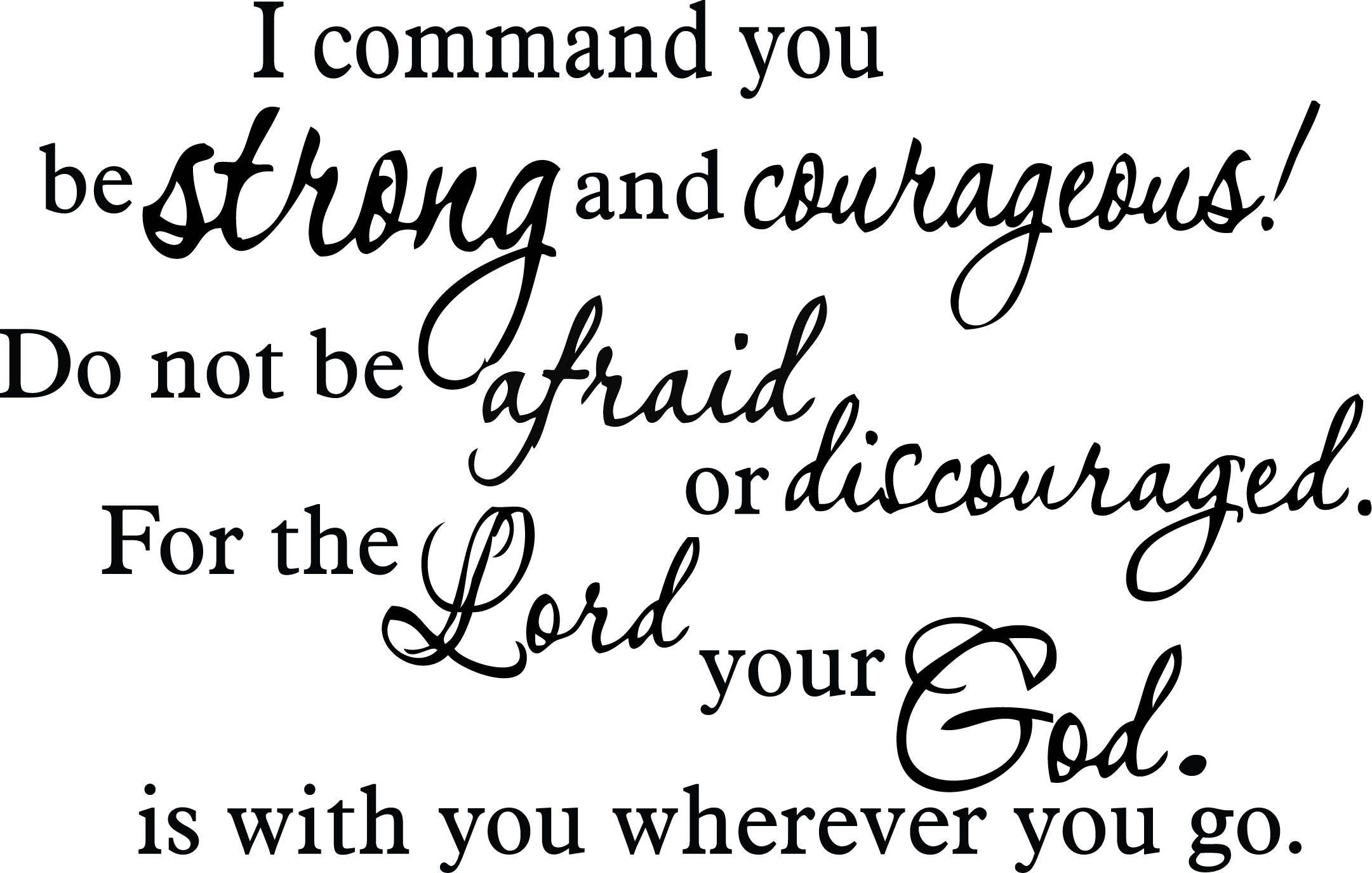 I Command You Be Strong and Courageous Printable Wall Art - Etsy