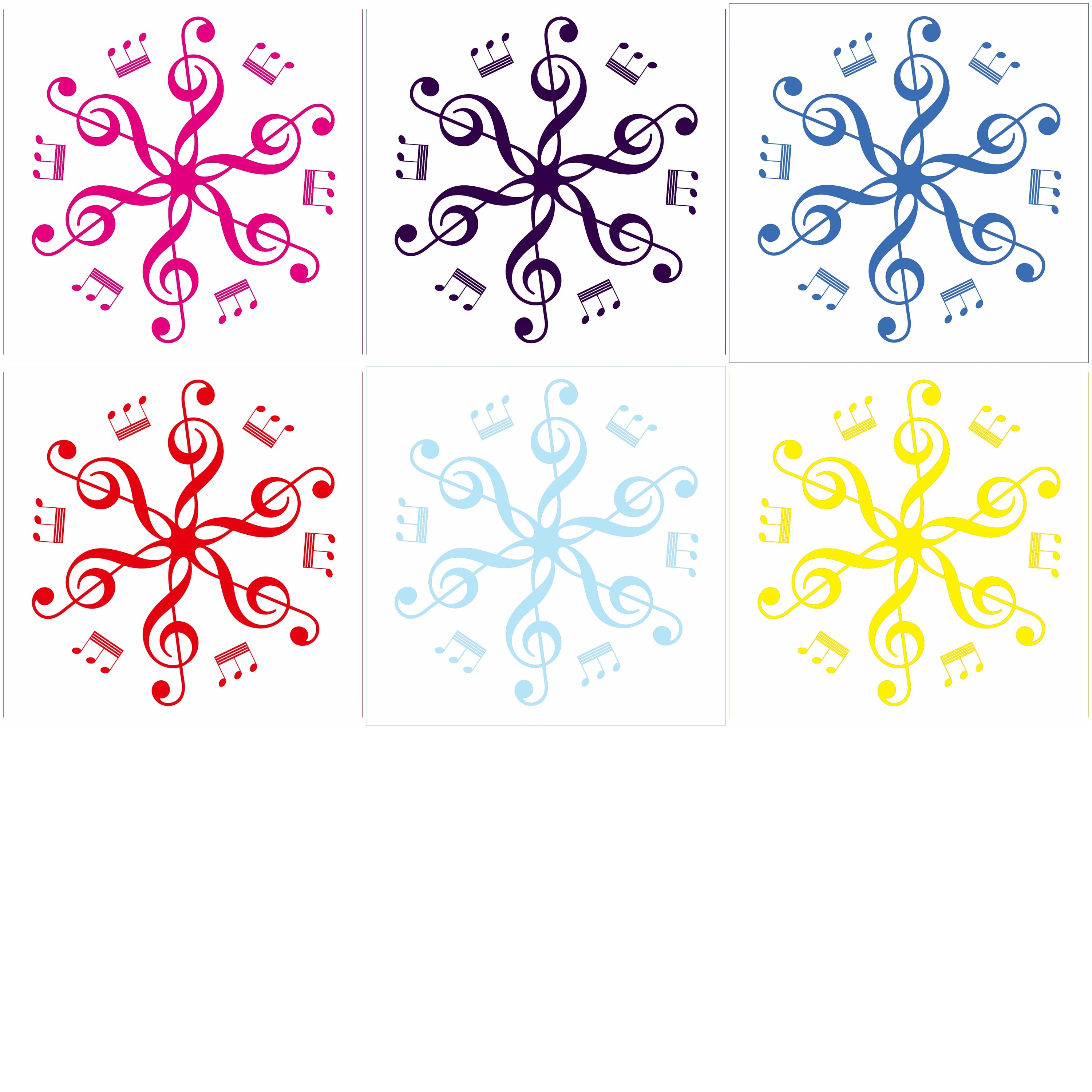 MN02 8th Note X6 Music Note DIY Sticker Home Décor Wall Art - Etsy