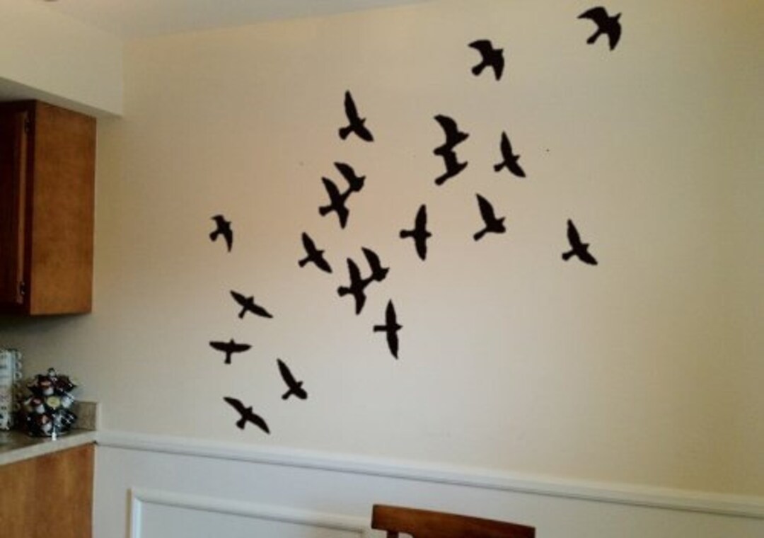 Flock of Birds Wall V2 Decal Sticker (larger Birds) 6-8in - Etsy