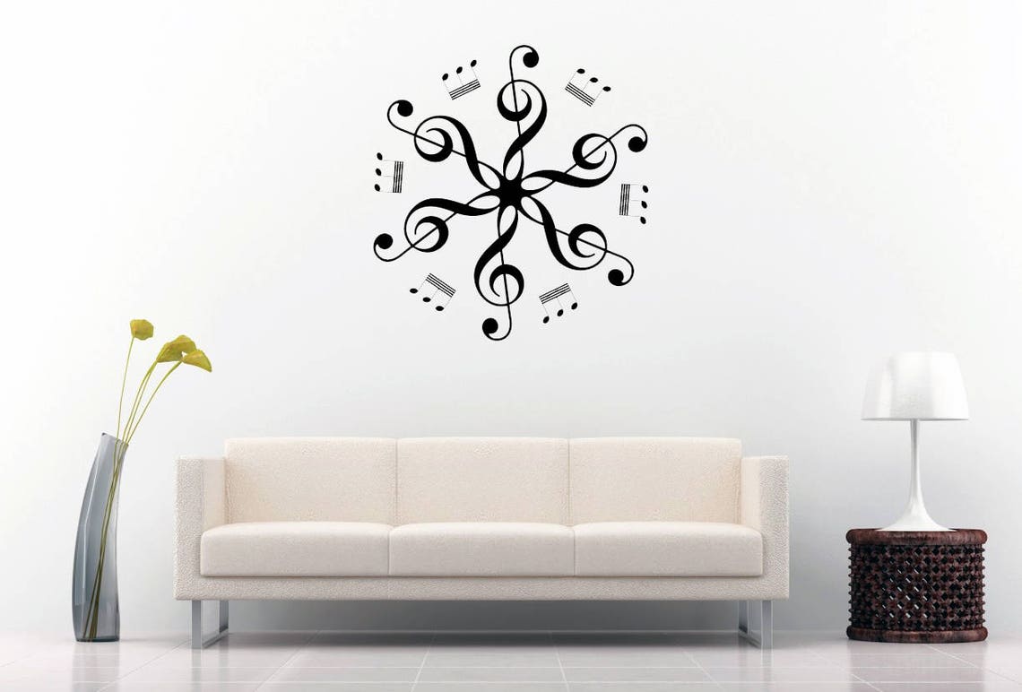MN02 8th Note X6 Music Note DIY Sticker Home Décor Wall Art | Etsy