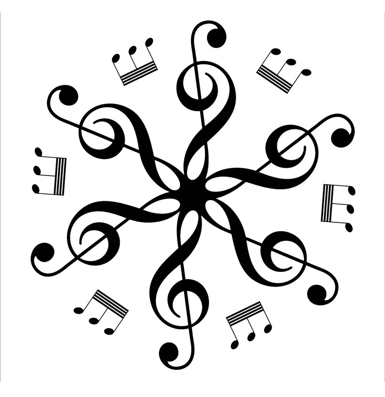 MN02 8th Note X6 Music Note DIY Sticker Home Décor Wall Art | Etsy