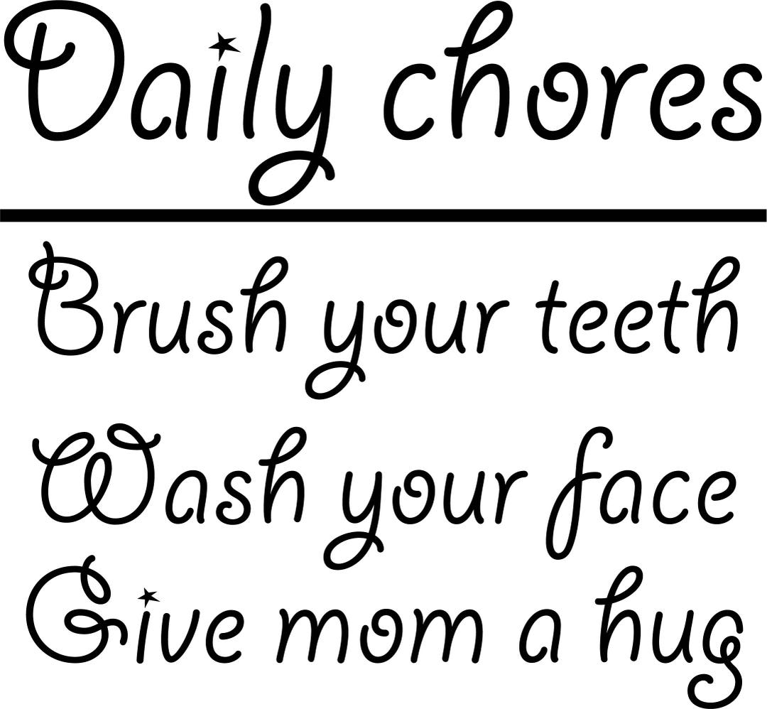 DAILY CHORES Printable Wall Art - Etsy