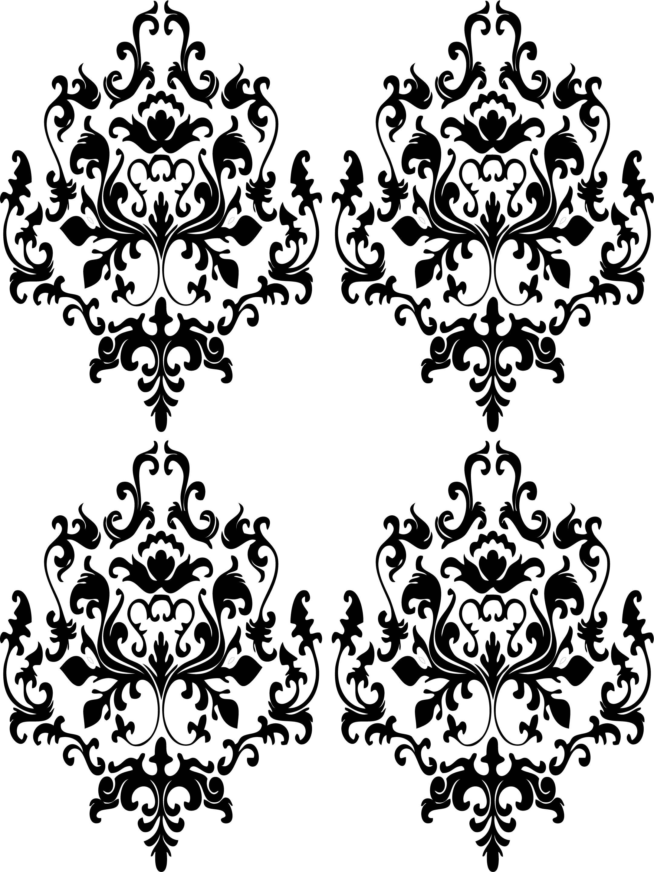 4 BAROQUE PATTERN Printable Wall Art - Etsy
