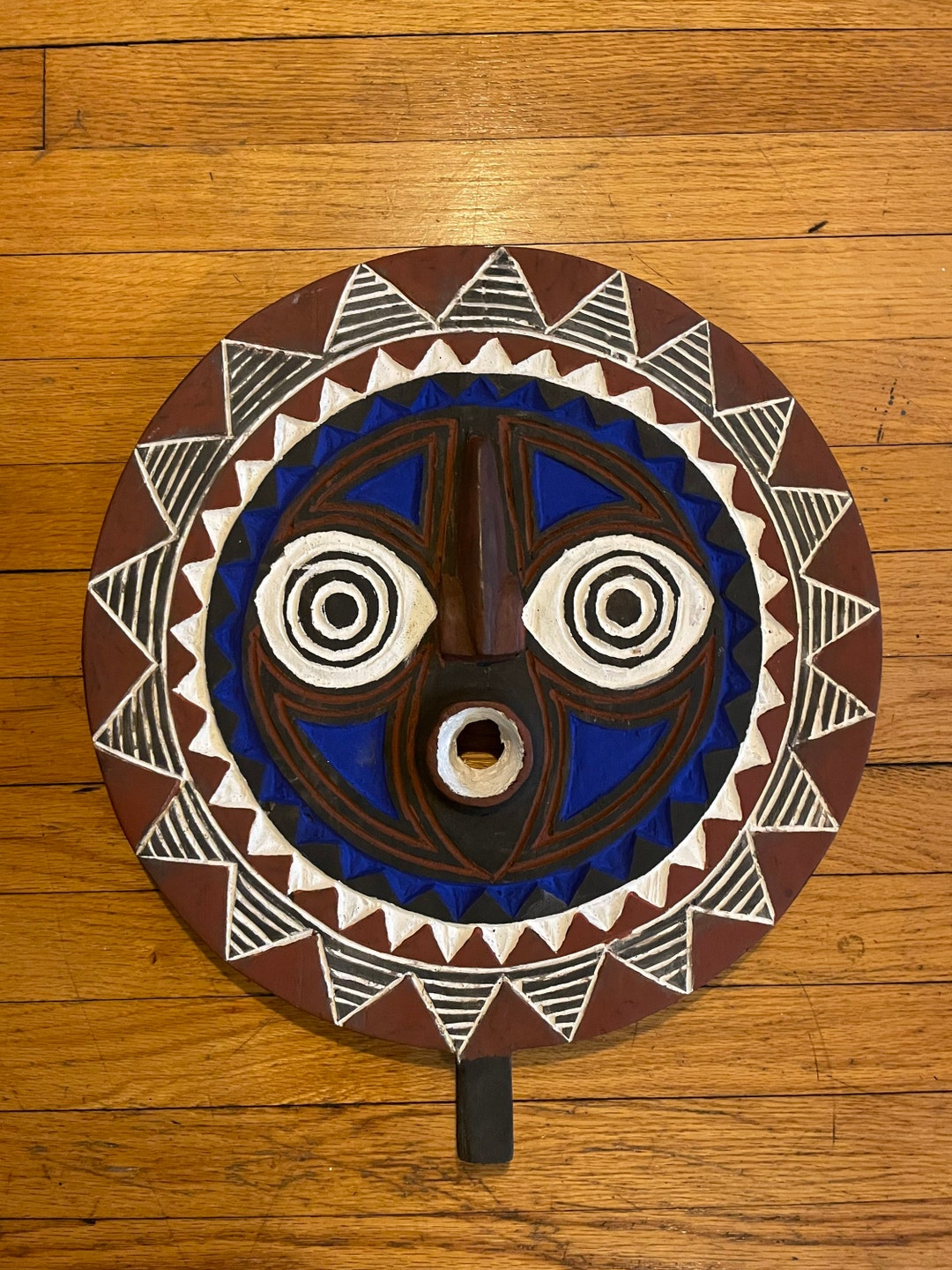 African-mask Contemporary Hand-art Wood-hanging Mask - Etsy