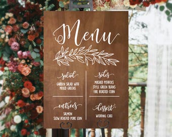 Wood menu sign | Etsy