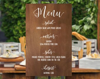 Wood menu sign | Etsy