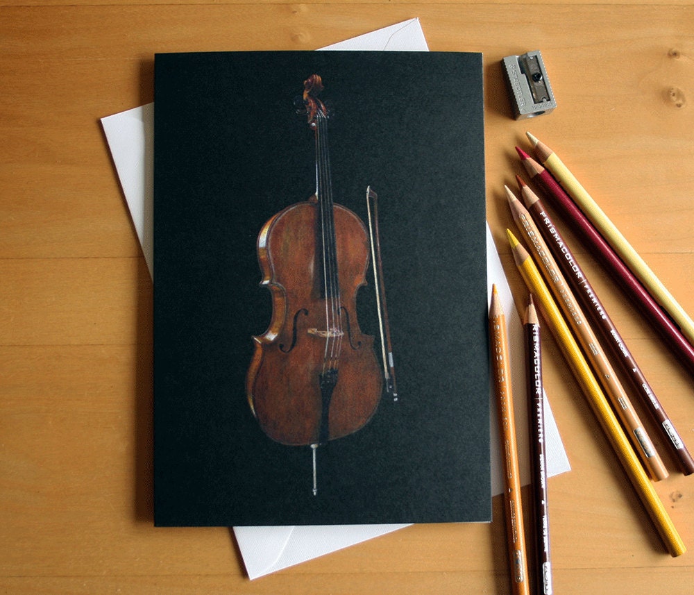 Cello Pencil Drawing