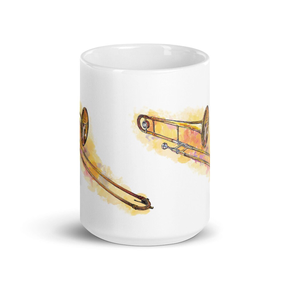 Trombone Pen & Ink Drawing Mug - Etsy UK