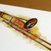 Tenor Trombone Greeting Card Pen and Ink Drawing, Illustration by Steve ...