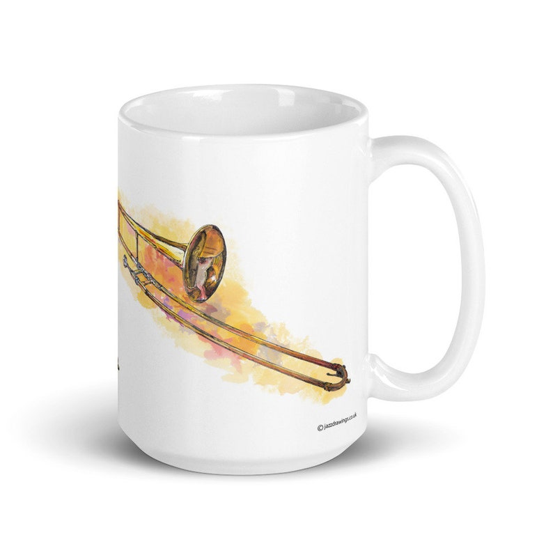 Trombone Pen & Ink Drawing Mug - Etsy UK