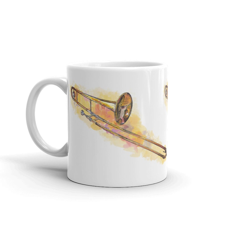 Trombone Pen & Ink Drawing Mug - Etsy UK