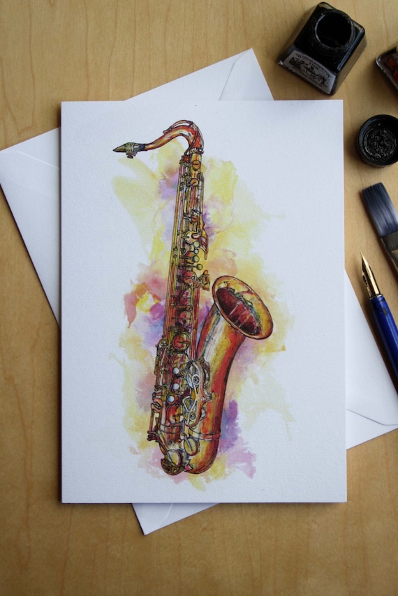 Tenor Saxophone Drawing