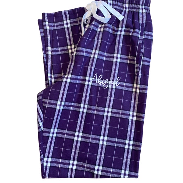 Purple Plaid Pajamas - Etsy