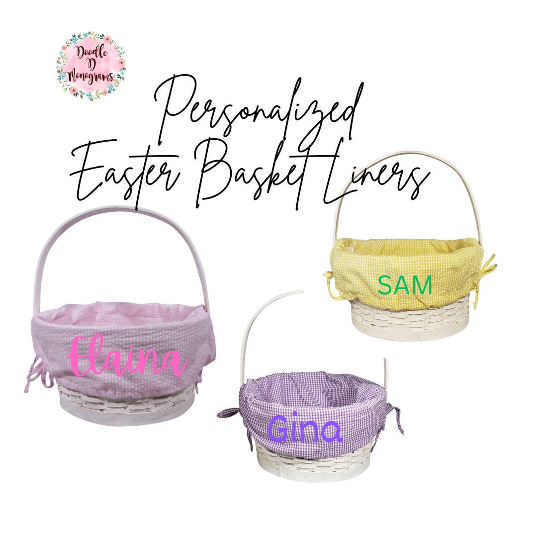 Personalized Easter Basket LINER / Easter Basket Liners / Monogrammed ...