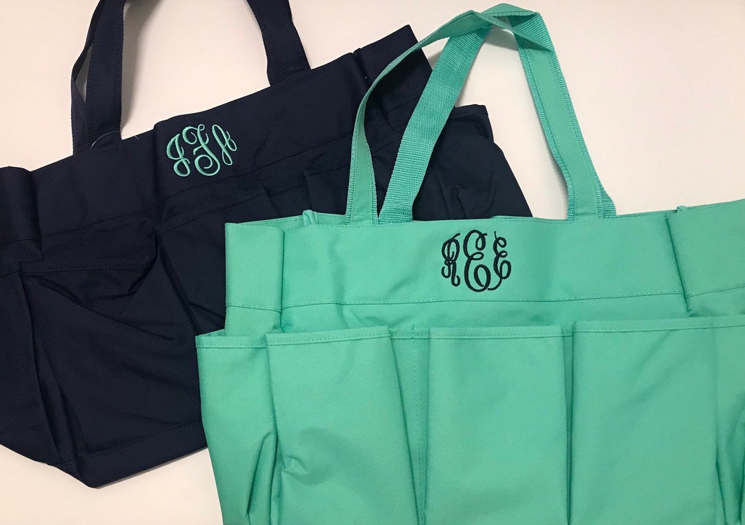 Monogrammed Carry-all Bag / Monogrammed Tote / Craft Bag - Etsy