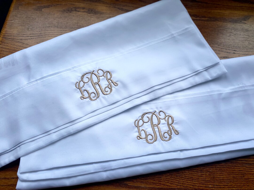 Monogrammed Pillowcases / Personalized Pillowcase Set / Home and Living ...