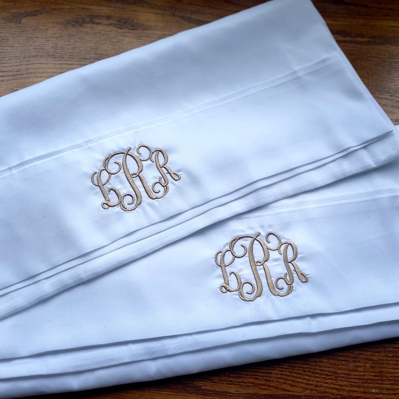 Monogram Pillowcases - Etsy
