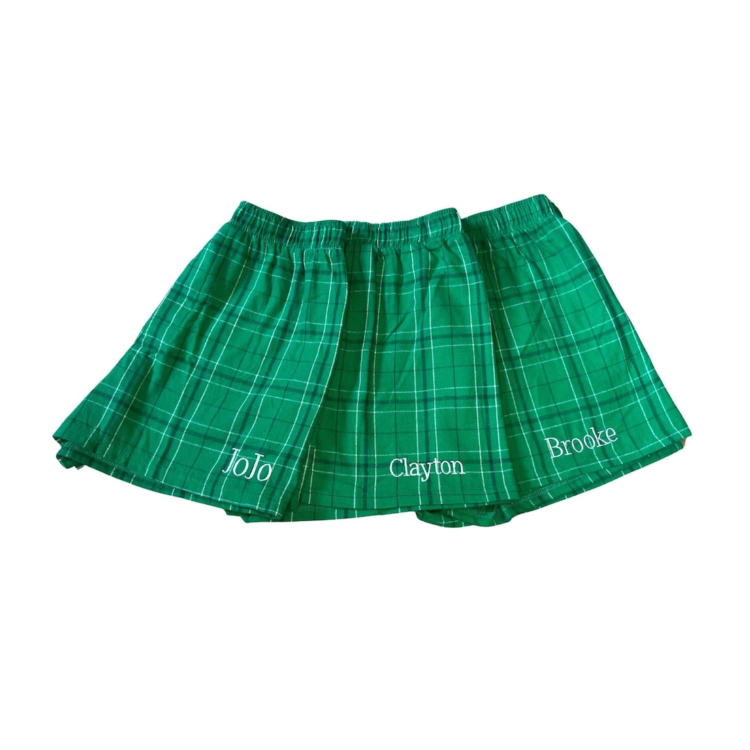 Personalized Men's Green Boxer Shorts / Monogrammed Christmas Boxers ...