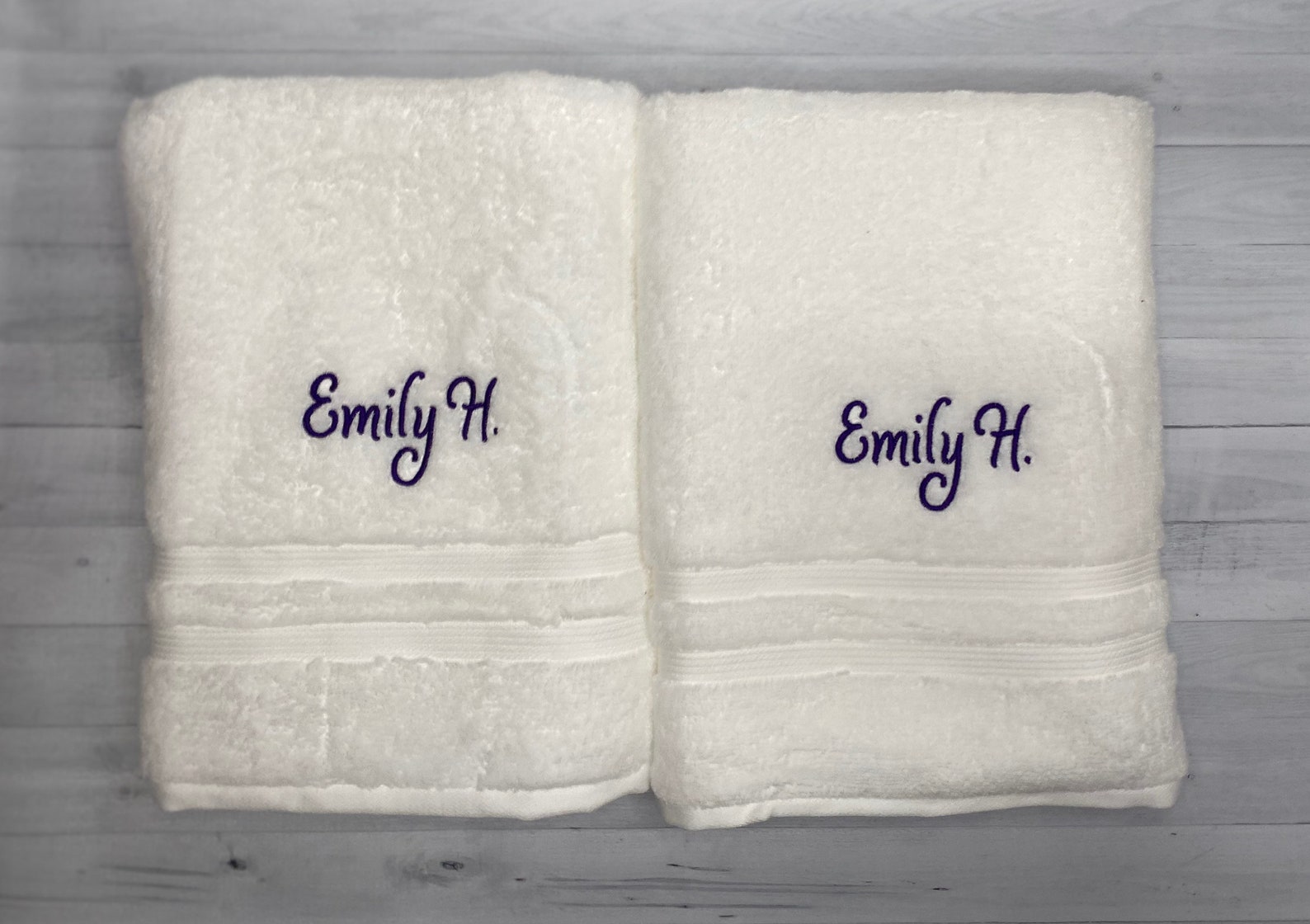 Monogrammed Bathroom Towels / Personalized Bath Towels / - Etsy