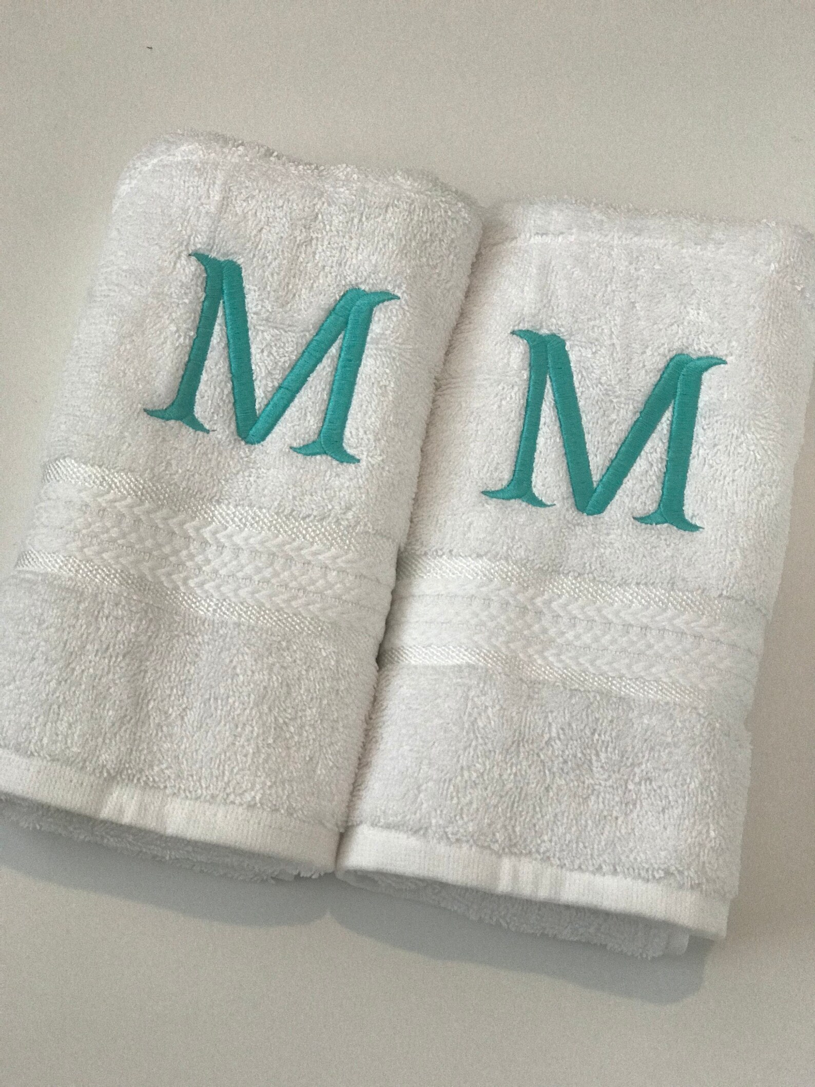 Monogrammed Hand Towels / Bath Towels / Personalized Towels ...