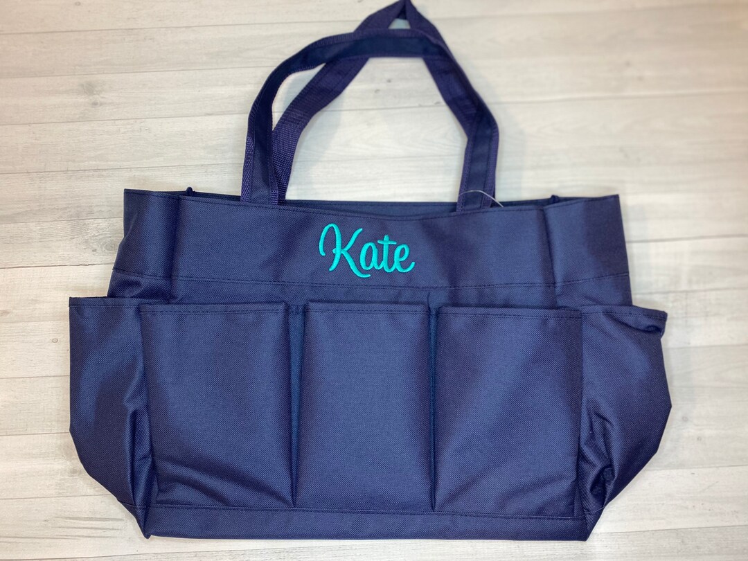 Monogrammed Carry-all Bag / Monogrammed Tote / Craft Bag / Gardening ...