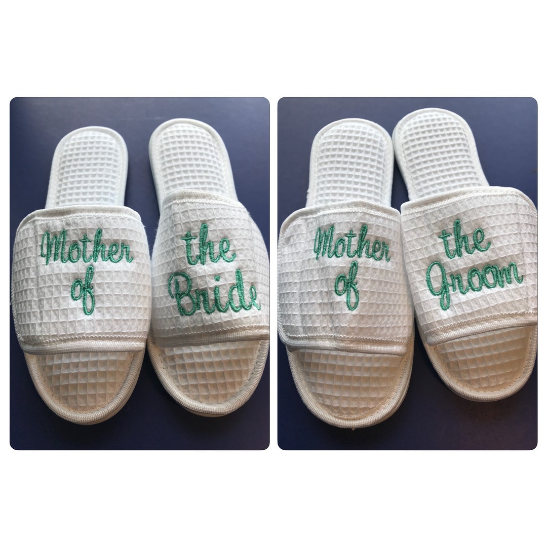 Monogrammed Spa Shoes / Bride Slippers / Cotton Waffle Slippers ...