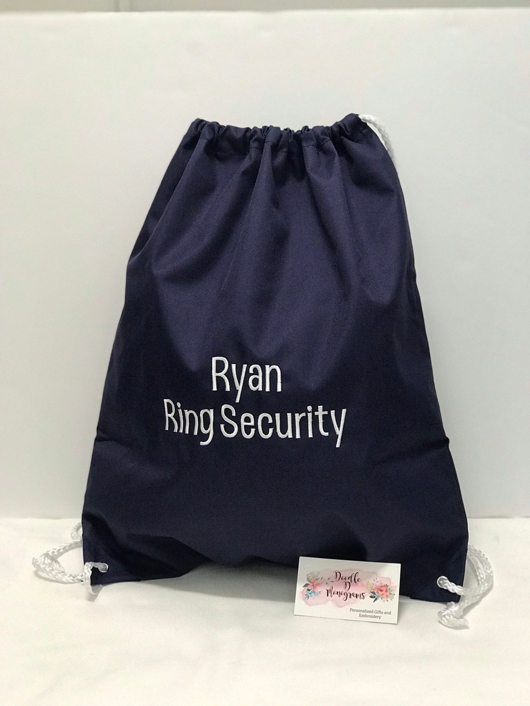 Ring Security Bag / Ring Bearer Gift / Embroidered Ring Bearer Bag ...