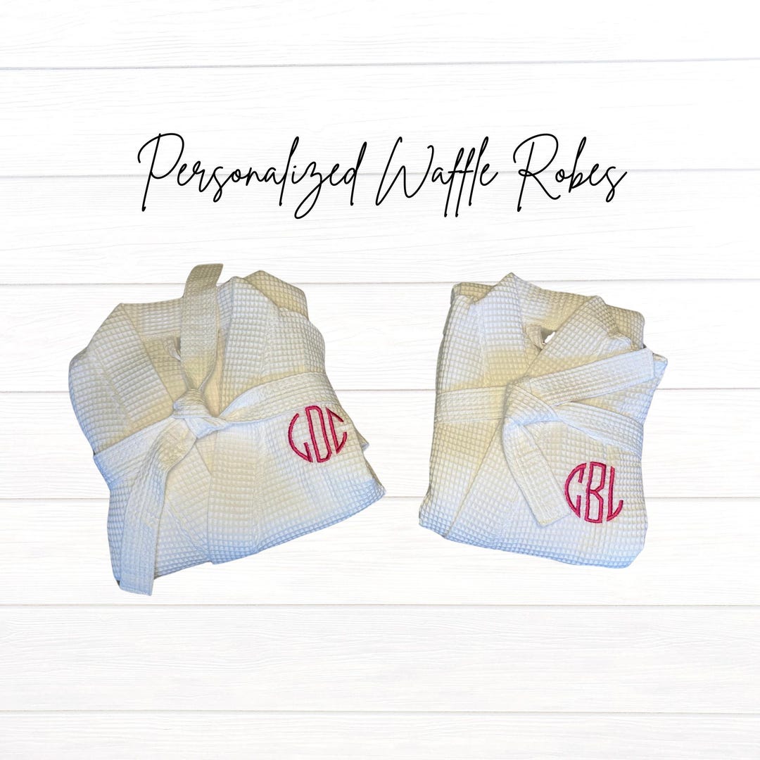 Personalized Cotton Robe ~ Monogrammed Robes ~ Bridesmaid Getting Ready ...