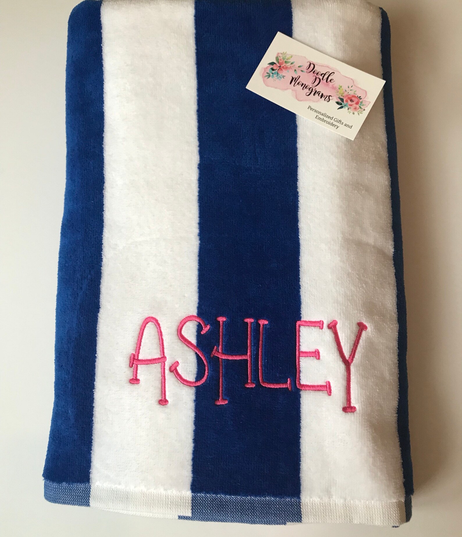 Monogrammed Pool Towel / Personalized Beach Towel / | Etsy