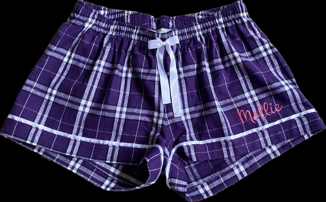 Personalized Flannel Boxers / Monogrammed Boxer Shorts / Plaid Boxer ...