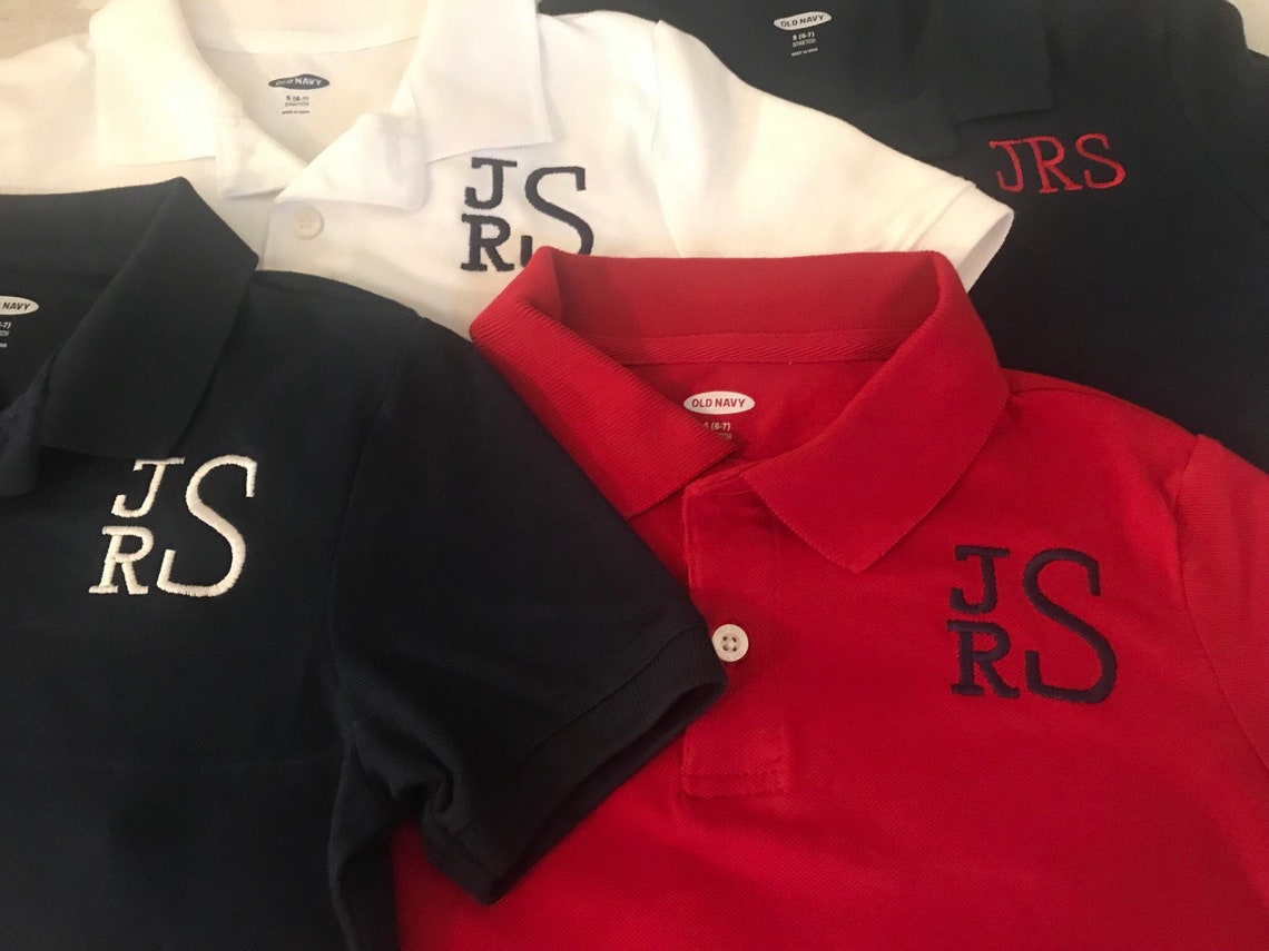 Monogrammed Boys' School Uniform Polo / Personalized School Uniform ...