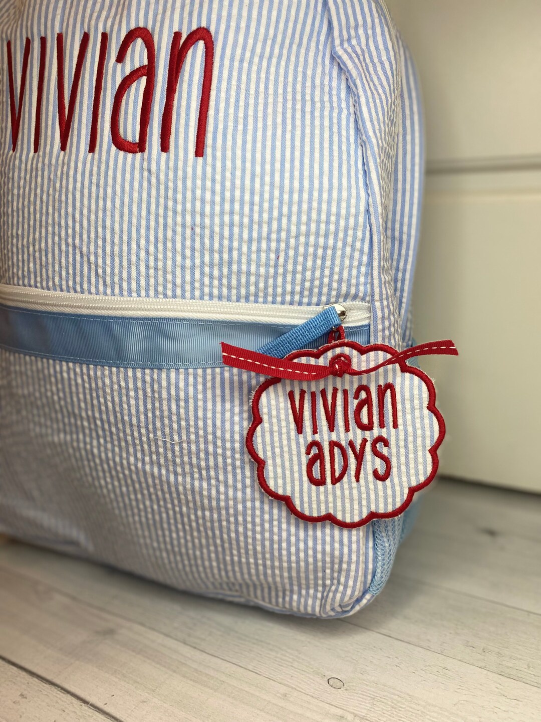 Back to School Bag Tags / Personalized Bag Tags / Monogrammed Fabric ...