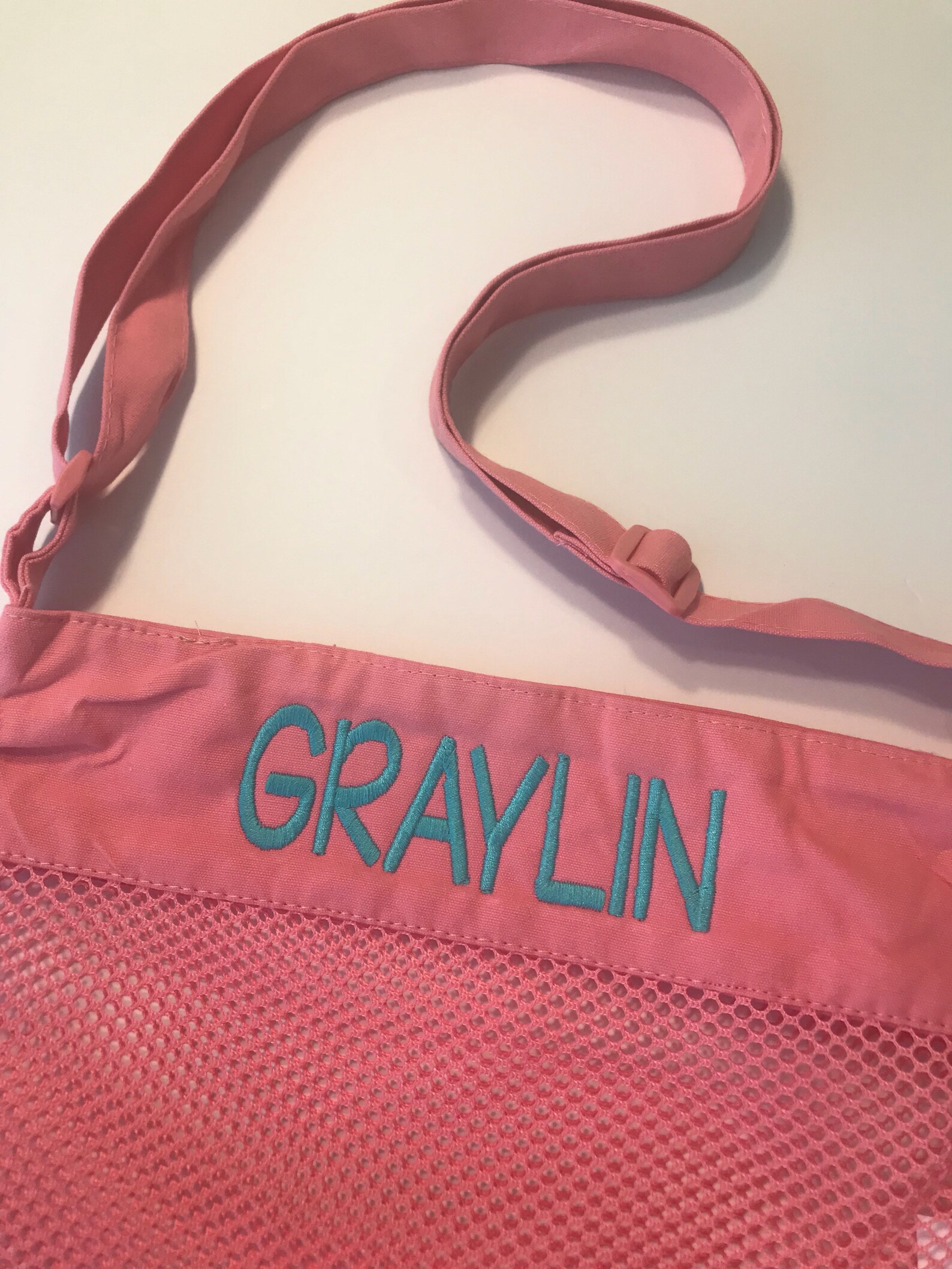 Monogrammed Sea Shell Tote / Mesh Shell Tote / Monogrammed - Etsy