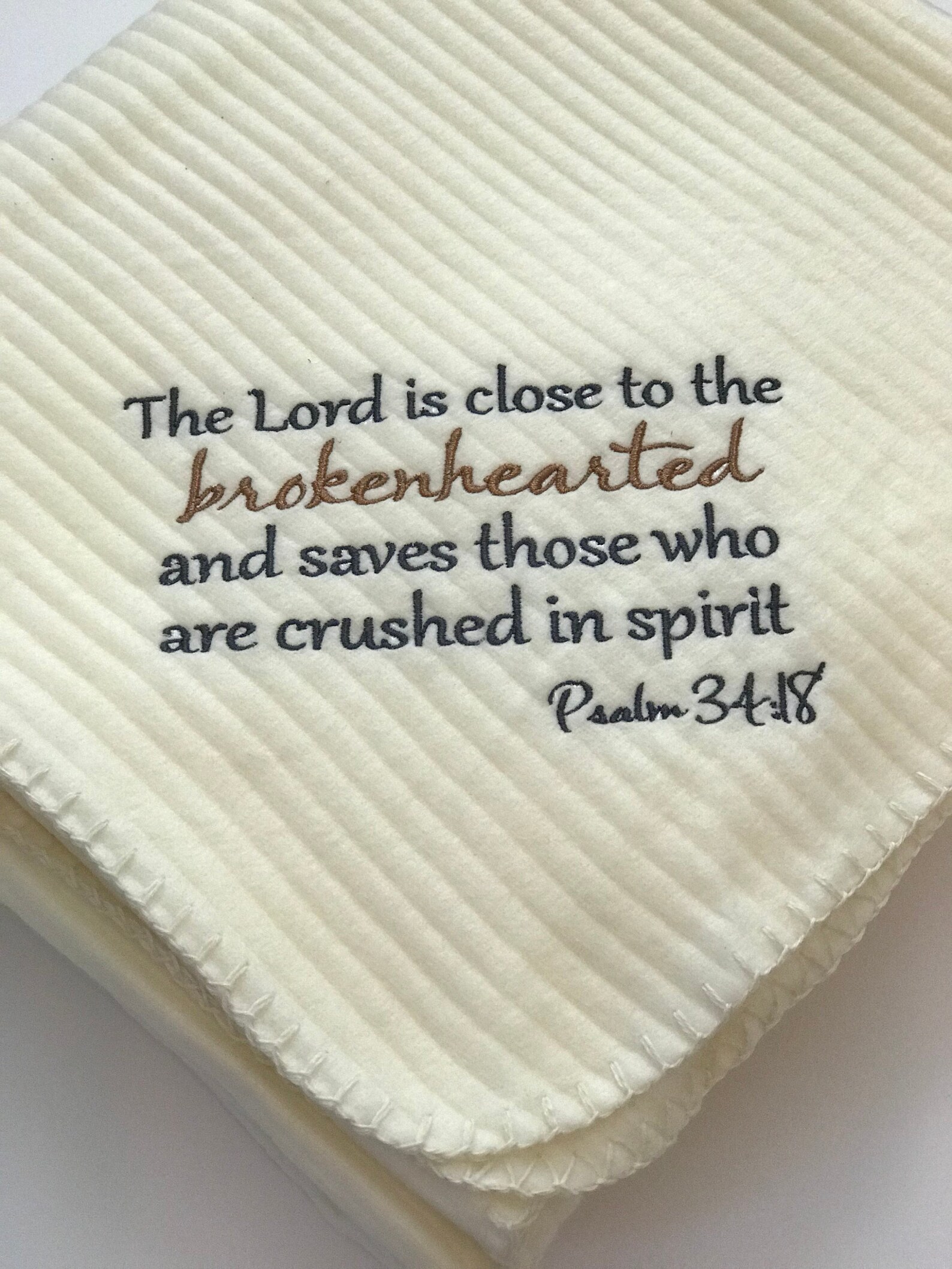 Embroidered Sympathy Blanket / Embroidered Blankets / Christian ...