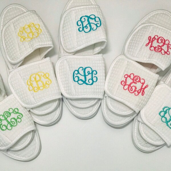 Monogram Slippers - Etsy