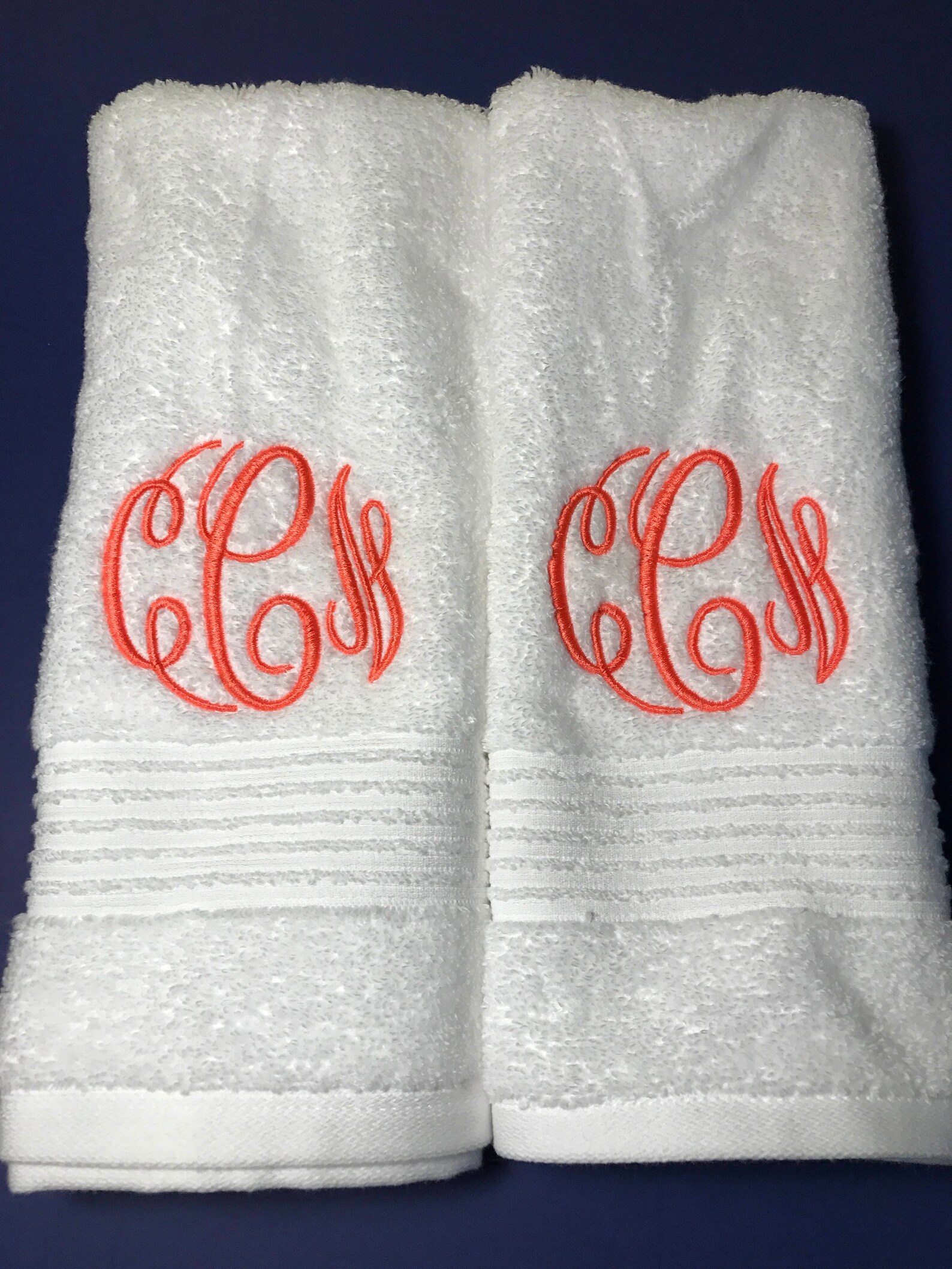 Monogrammed Hand Towels / Bath Towels / Personalized Towels ...