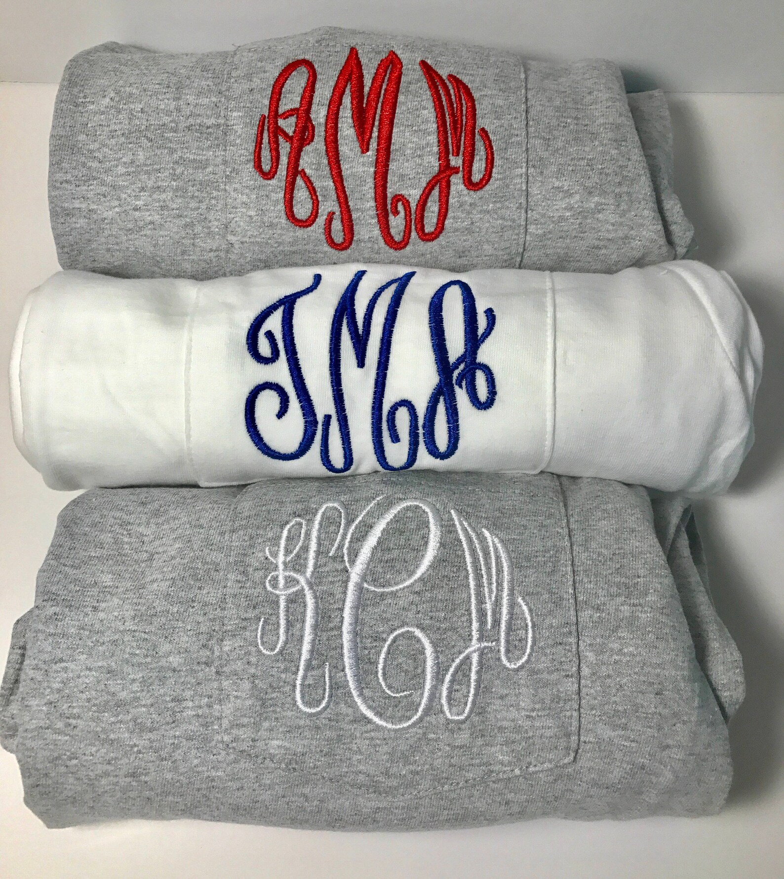 Monogrammed Pocket Tee / Monogrammed Pocket T-shirt / - Etsy