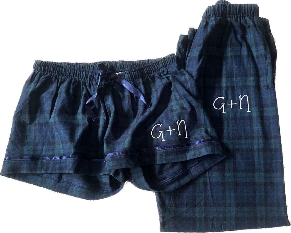 Personalized Couple's Pajamas / Matching PJ Set / Mr. and Mrs. Pajamas ...