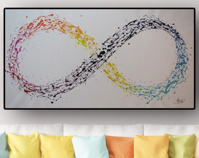 Abstract Painting Infinity Symbol Original Abstract Painting, Painting ...
