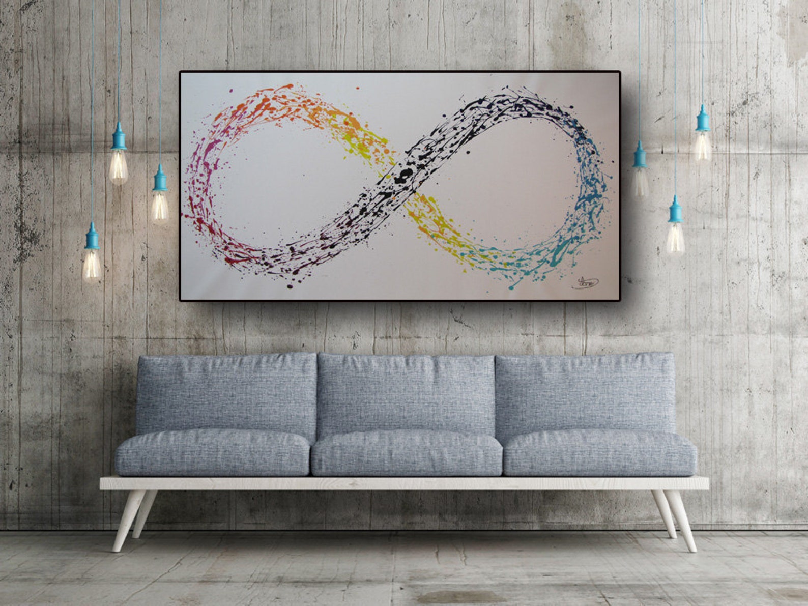 Abstract Painting Infinity Symbol Original Abstract | Etsy