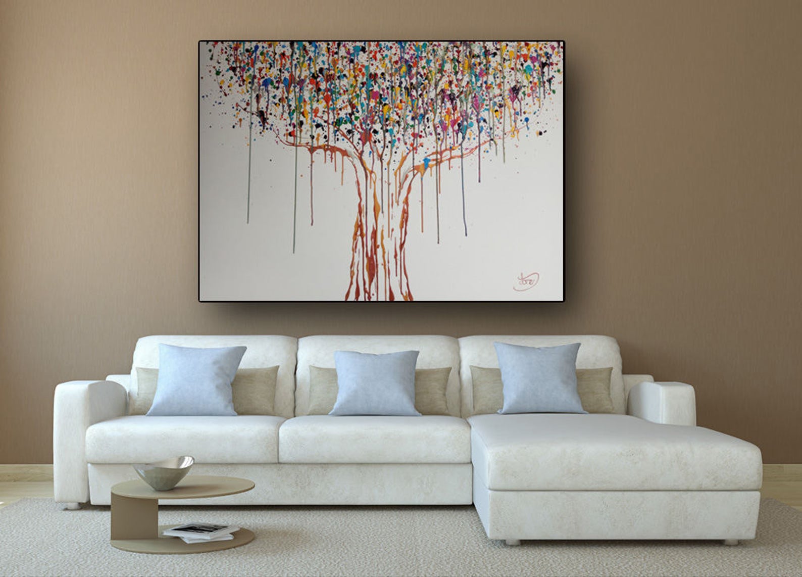 Tree " Original Painting on Canvas,by TOMER SHARABANI - Etsy