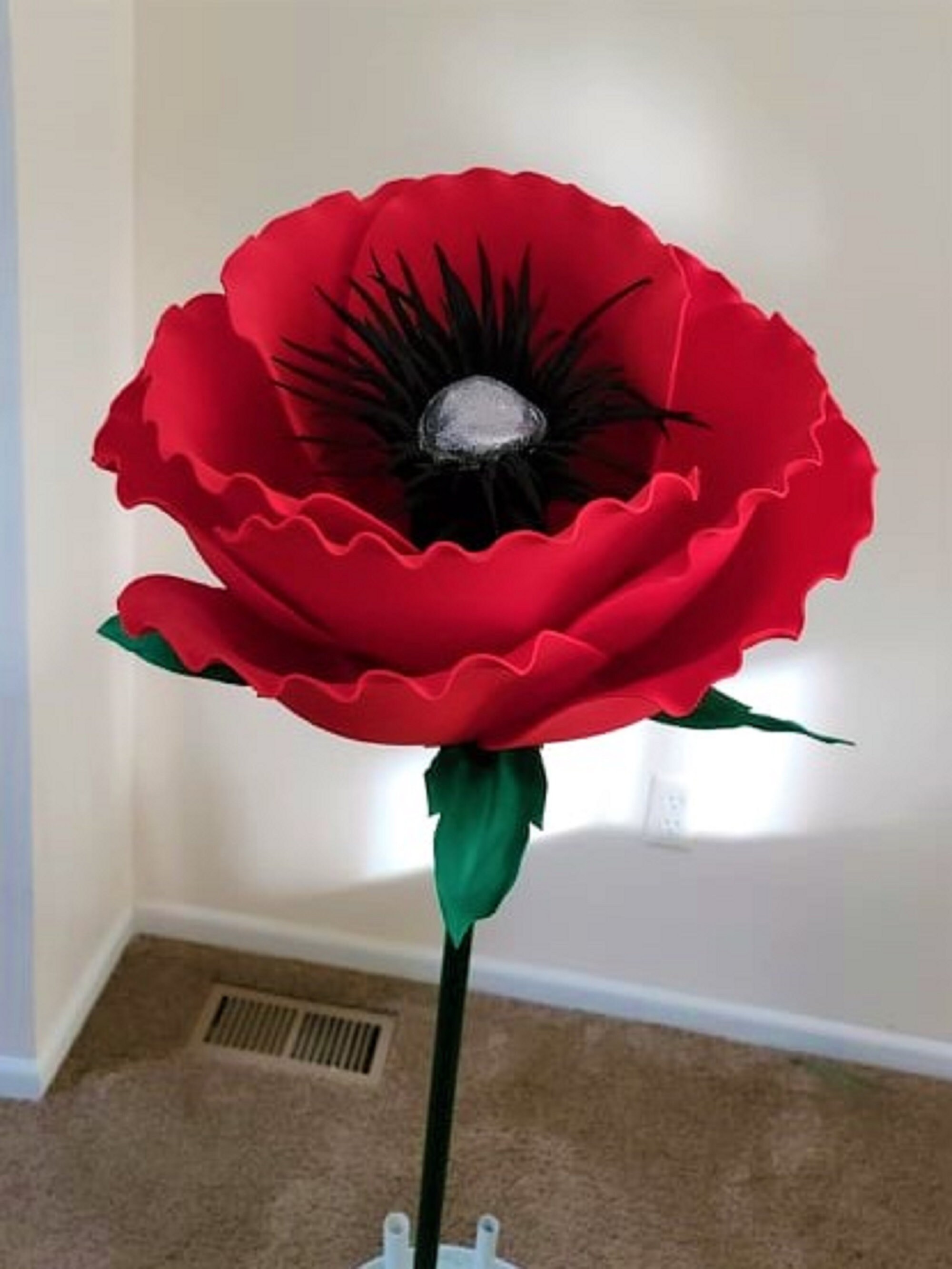 Oversized Foam Poppies With Stem/custom Type Color Size/sizes - Etsy